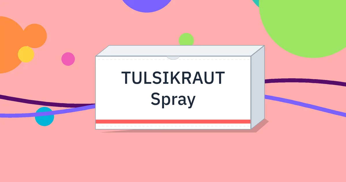 Symbolbild: Packung mit der Aufschrift TULSIKRAUT Spray (PZN 19142151) – Verfügbarkeit und Bezug in Apotheken in Frankfurt am Main