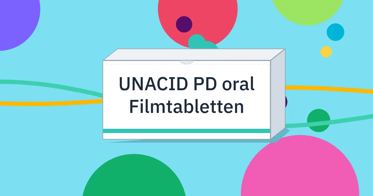 Symbolbild: Packung mit der Aufschrift UNACID PD oral Filmtabletten (PZN 03751712) – Verfügbarkeit und Bezug in Apotheken in Frankfurt am Main