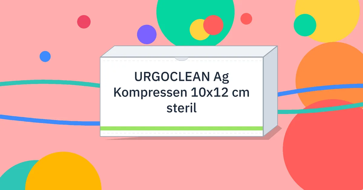 Symbolbild: Packung mit der Aufschrift URGOCLEAN Ag Kompressen 10x12 cm steril (PZN 11875121) – Verfügbarkeit und Bezug in Apotheken in Frankfurt am Main