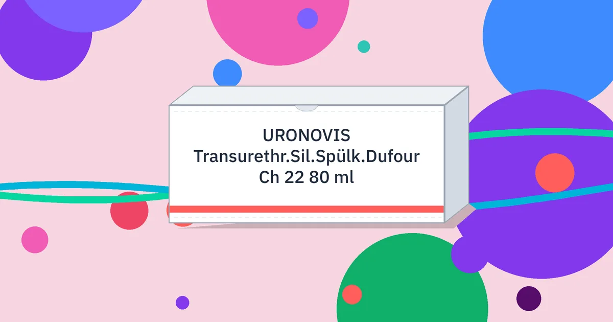 Symbolbild: Packung mit der Aufschrift URONOVIS Transurethr.Sil.Spülk.Dufour Ch 22 80 ml (PZN 00796097) – Verfügbarkeit und Bezug in Apotheken in Frankfurt am Main