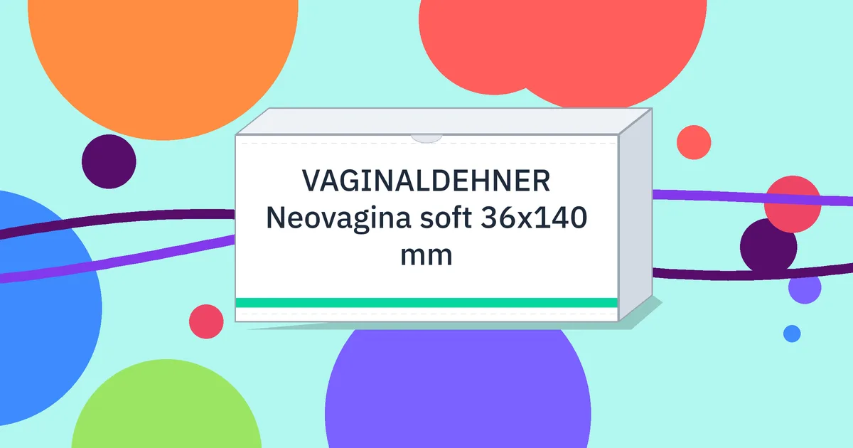Symbolbild: Packung mit der Aufschrift VAGINALDEHNER Neovagina soft 36x140 mm (PZN 01828008) – Verfügbarkeit und Bezug in Apotheken in Frankfurt am Main