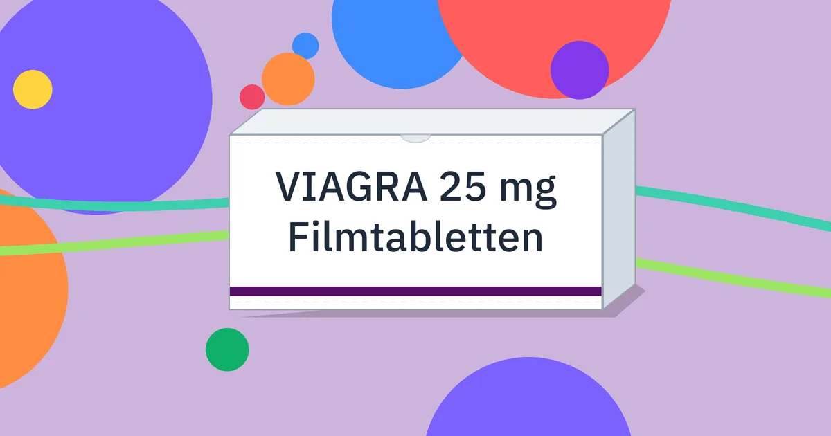 Symbolbild: Packung mit der Aufschrift VIAGRA 25 mg Filmtabletten (PZN 04320121) – Verfügbarkeit und Bezug in Apotheken in Frankfurt am Main