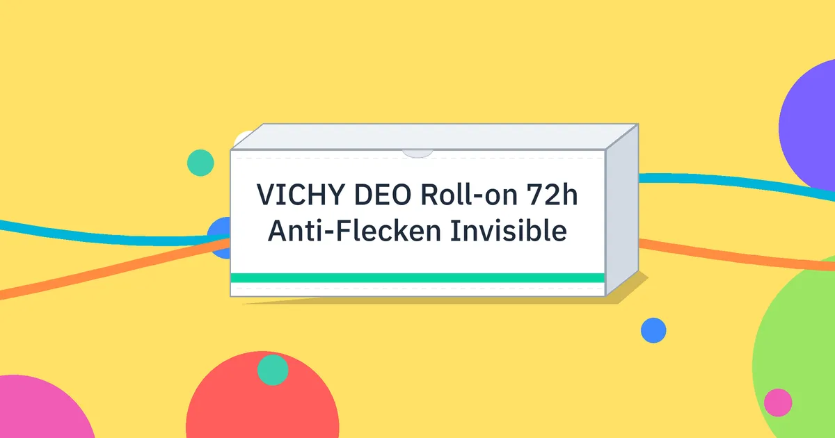 Symbolbild: Packung mit der Aufschrift VICHY DEO Roll-on 72h Anti-Flecken Invisible (PZN 19073473) – Verfügbarkeit und Bezug in Apotheken in Frankfurt am Main