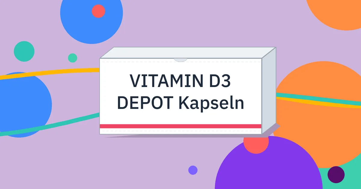 Symbolbild: Packung mit der Aufschrift VITAMIN D3 DEPOT Kapseln (PZN 15882230) – Verfügbarkeit und Bezug in Apotheken in Frankfurt am Main