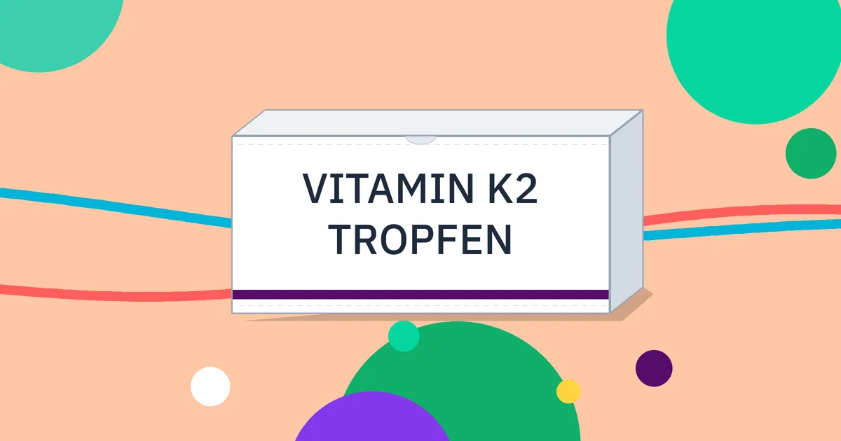 Symbolbild: Packung mit der Aufschrift VITAMIN K2 TROPFEN (PZN 16369374) – Verfügbarkeit und Bezug in Apotheken in Frankfurt am Main