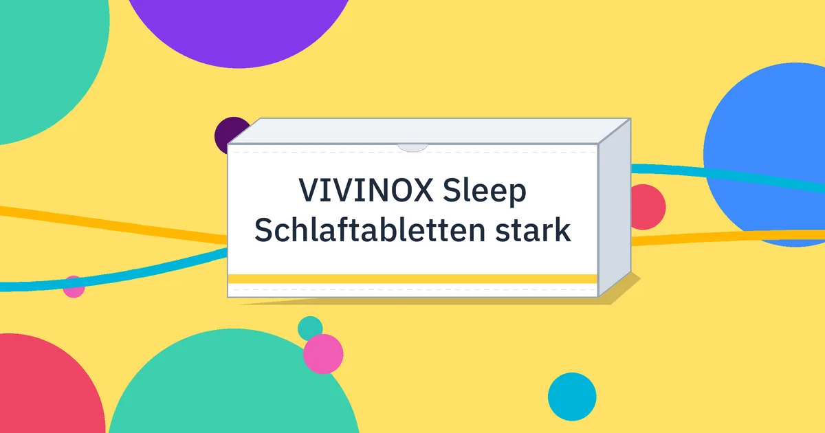 Symbolbild: Packung mit der Aufschrift VIVINOX Sleep Schlaftabletten stark (PZN 02083906) – Verfügbarkeit und Bezug in Apotheken in Frankfurt am Main