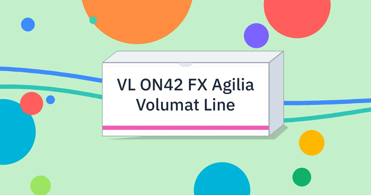 Symbolbild: Packung mit der Aufschrift VL ON42 FX Agilia Volumat Line (PZN 08888663) – Verfügbarkeit und Bezug in Apotheken in Frankfurt am Main