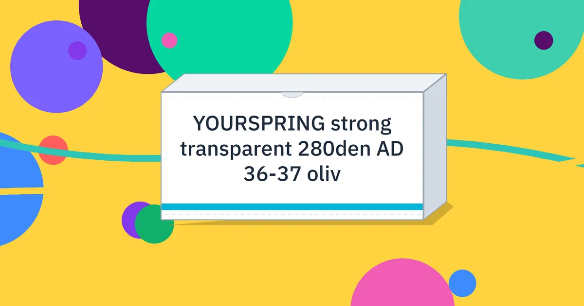 Symbolbild: Packung mit der Aufschrift YOURSPRING strong transparent 280den AD 36-37 oliv (PZN 18058477) – Verfügbarkeit und Bezug in Apotheken in Frankfurt am Main