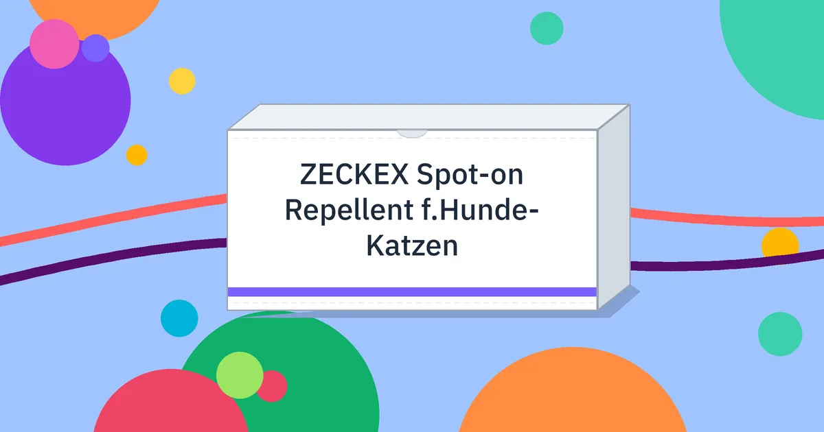 Symbolbild: Packung mit der Aufschrift ZECKEX Spot-on Repellent f.Hunde-Katzen (PZN 12346809) – Verfügbarkeit und Bezug in Apotheken in Frankfurt am Main