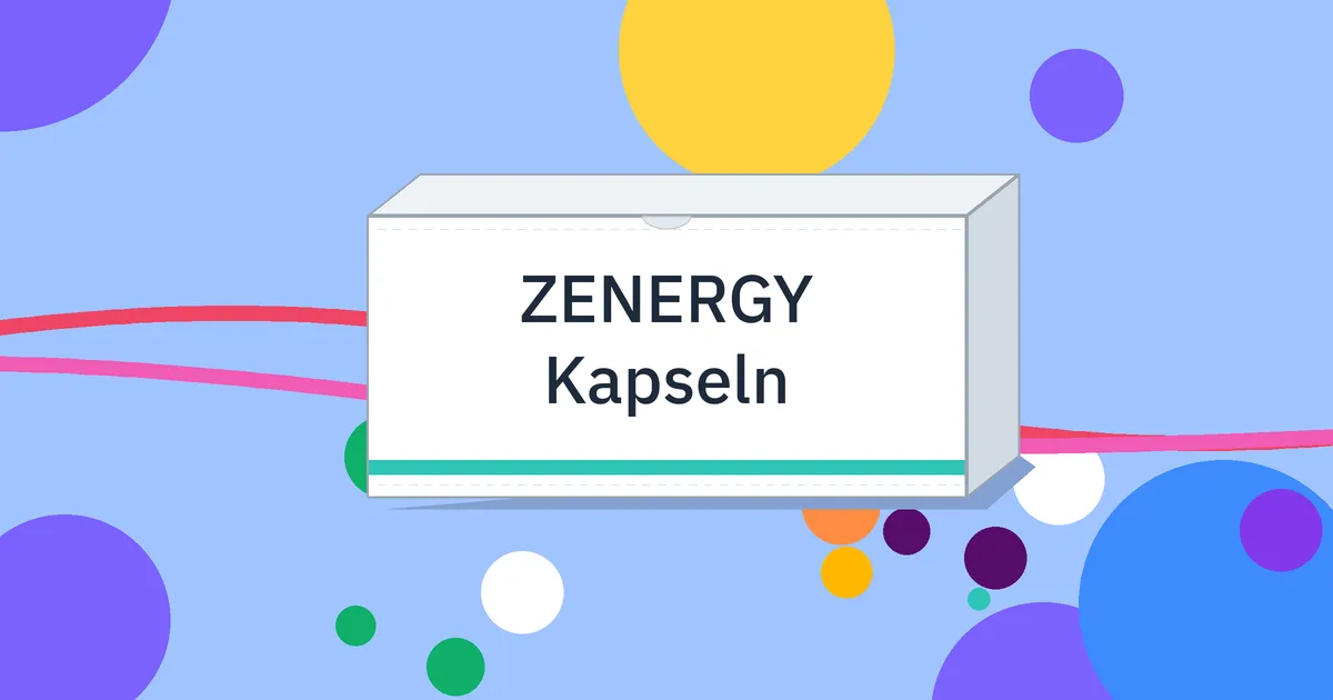 Symbolbild: Packung mit der Aufschrift ZENERGY Kapseln (PZN 19482154) – Verfügbarkeit und Bezug in Apotheken in Frankfurt am Main
