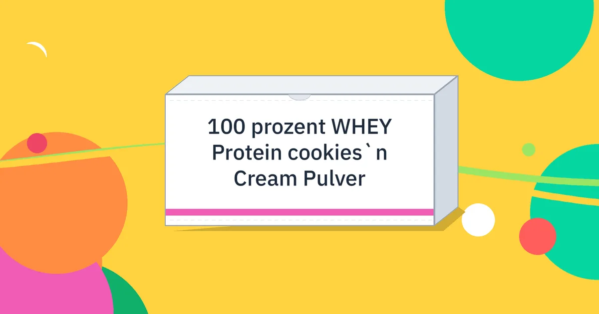 Symbolbild: Packung mit der Aufschrift 100 prozent WHEY Protein cookies`n Cream Pulver (PZN 12422019) – Verfügbarkeit und Bezug in Apotheken in Frankfurt am Main