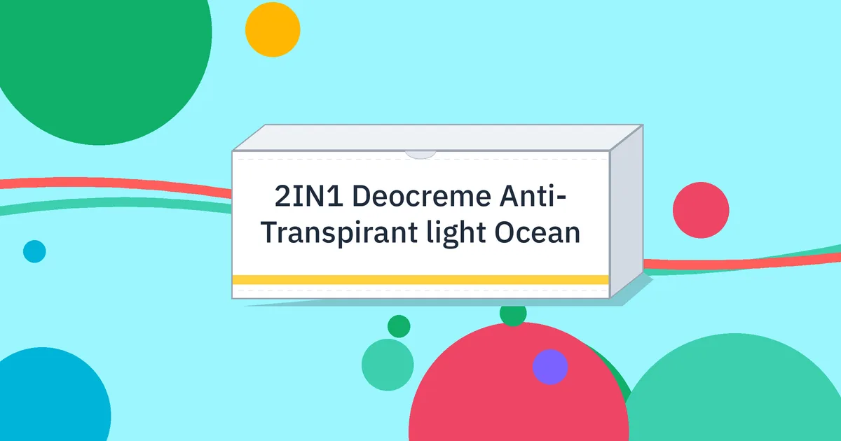Symbolbild: Packung mit der Aufschrift 2IN1 Deocreme Anti-Transpirant light Ocean (PZN 18836437) – Verfügbarkeit und Bezug in Apotheken in Frankfurt am Main