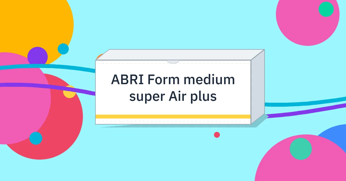 Symbolbild: Packung mit der Aufschrift ABRI Form medium super Air plus (PZN 00994704) – Verfügbarkeit und Bezug in Apotheken in Frankfurt am Main