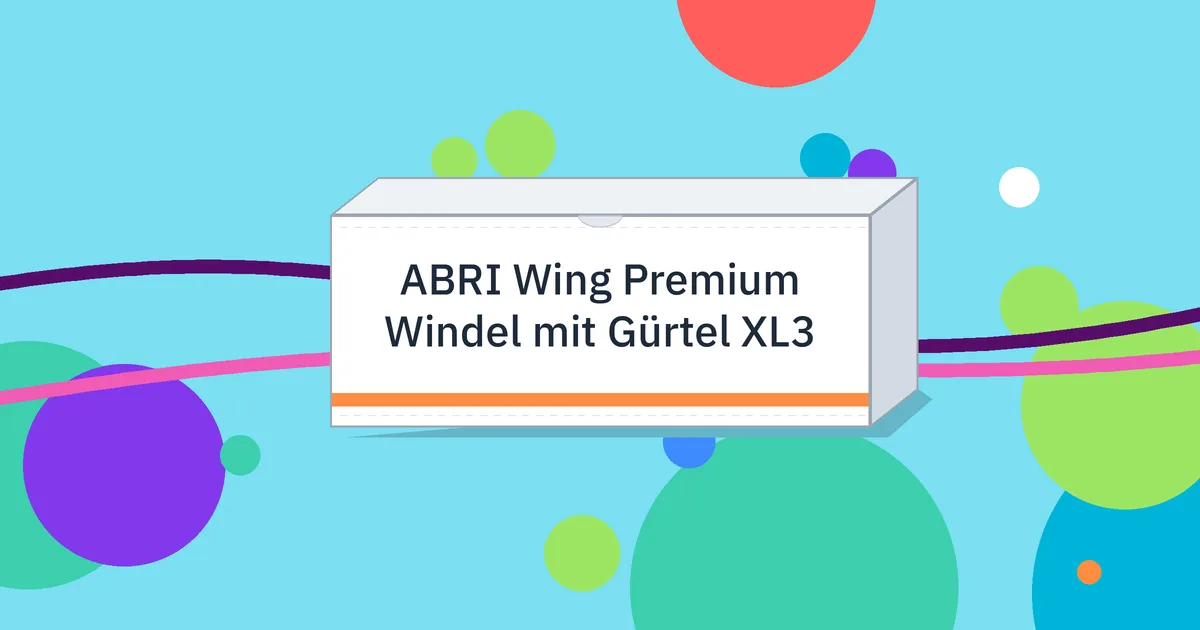 Symbolbild: Packung mit der Aufschrift ABRI Wing Premium Windel mit Gürtel XL3 (PZN 14409336) – Verfügbarkeit und Bezug in Apotheken in Frankfurt am Main