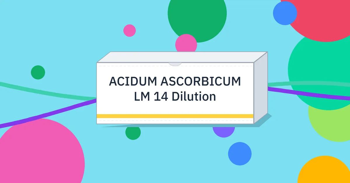 Symbolbild: Packung mit der Aufschrift ACIDUM ASCORBICUM LM 14 Dilution (PZN 13268885) – Verfügbarkeit und Bezug in Apotheken in Frankfurt am Main