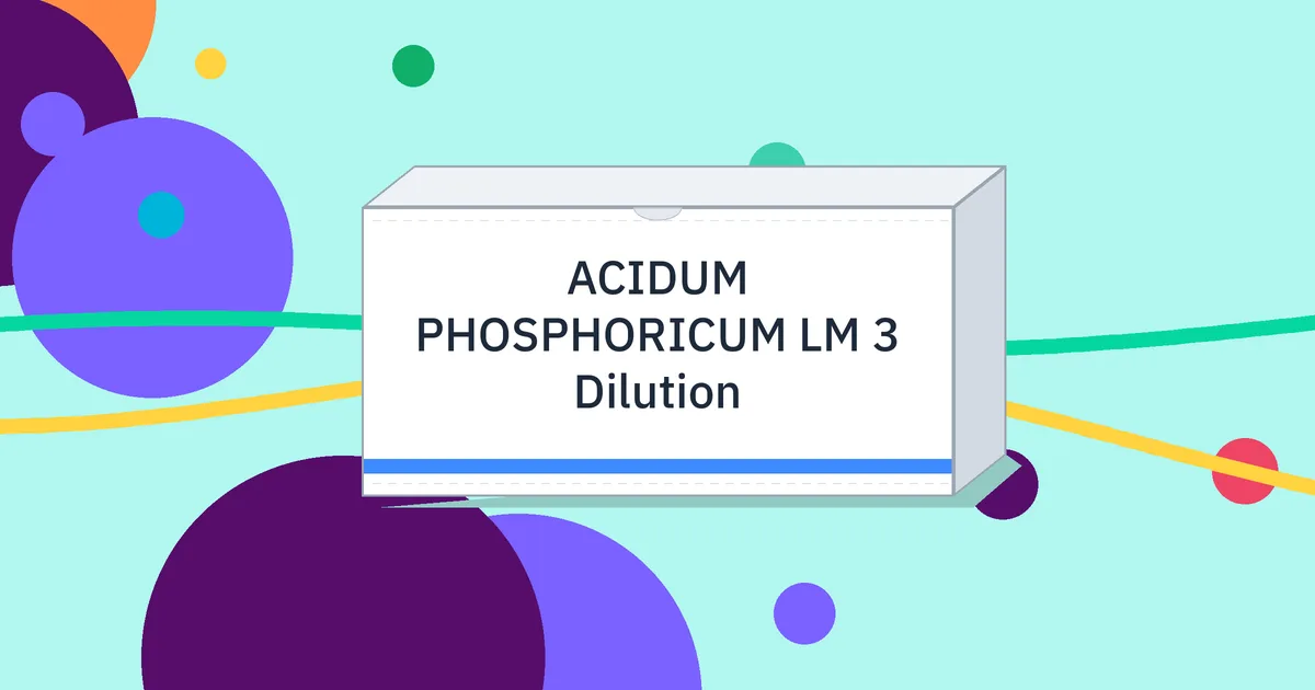 Symbolbild: Packung mit der Aufschrift ACIDUM PHOSPHORICUM LM 3 Dilution (PZN 12753064) – Verfügbarkeit und Bezug in Apotheken in Frankfurt am Main