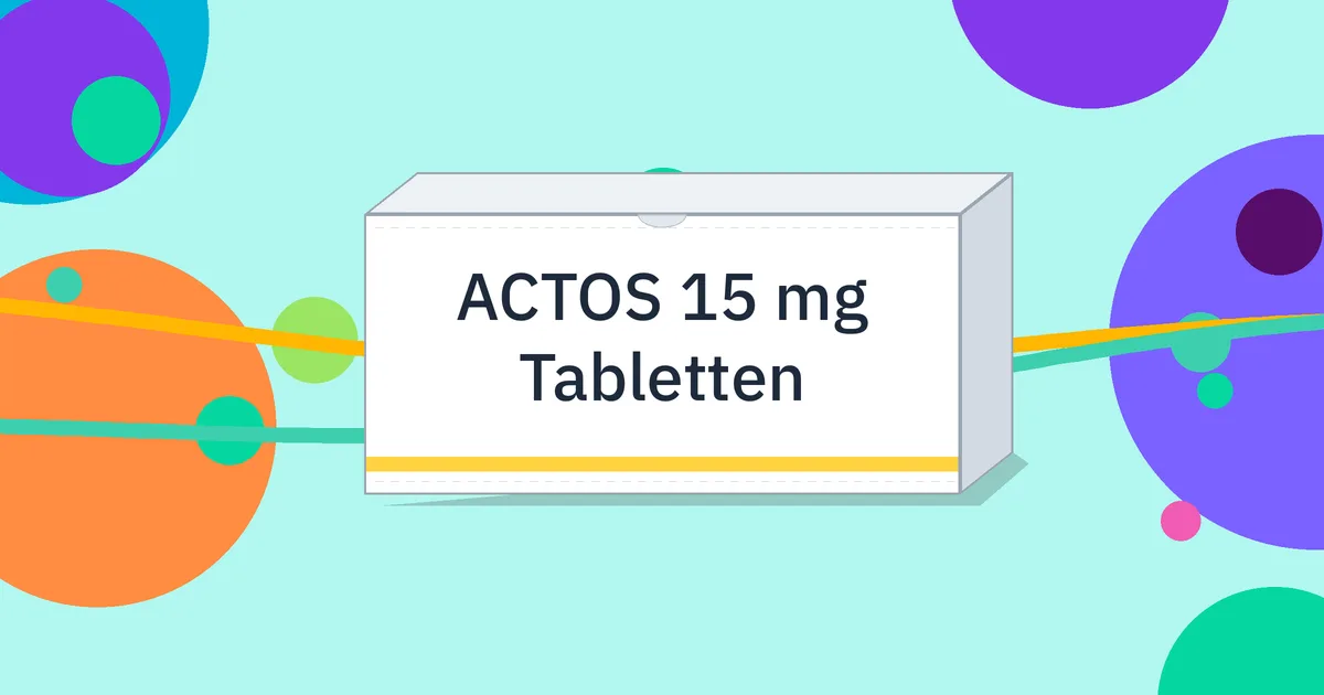 Symbolbild: Packung mit der Aufschrift ACTOS 15 mg Tabletten (PZN 10225734) – Verfügbarkeit und Bezug in Apotheken in Frankfurt am Main