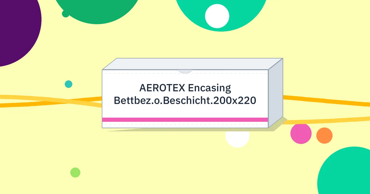 Symbolbild: Packung mit der Aufschrift AEROTEX Encasing Bettbez.o.Beschicht.200x220 (PZN 03392147) – Verfügbarkeit und Bezug in Apotheken in Frankfurt am Main