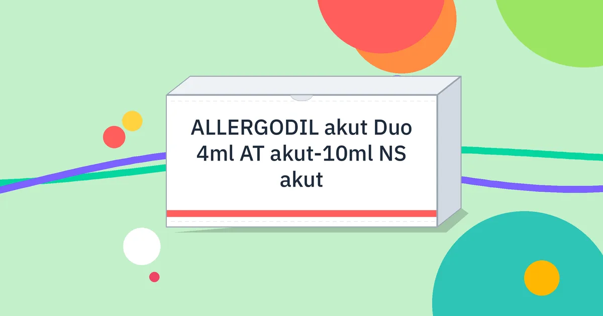 Symbolbild: Packung mit der Aufschrift ALLERGODIL akut Duo 4ml AT akut-10ml NS akut (PZN 00694793) – Verfügbarkeit und Bezug in Apotheken in Frankfurt am Main