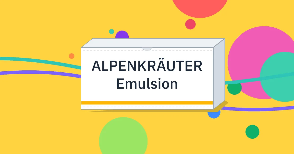 Symbolbild: Packung mit der Aufschrift ALPENKRÄUTER Emulsion (PZN 09192691) – Verfügbarkeit und Bezug in Apotheken in Frankfurt am Main