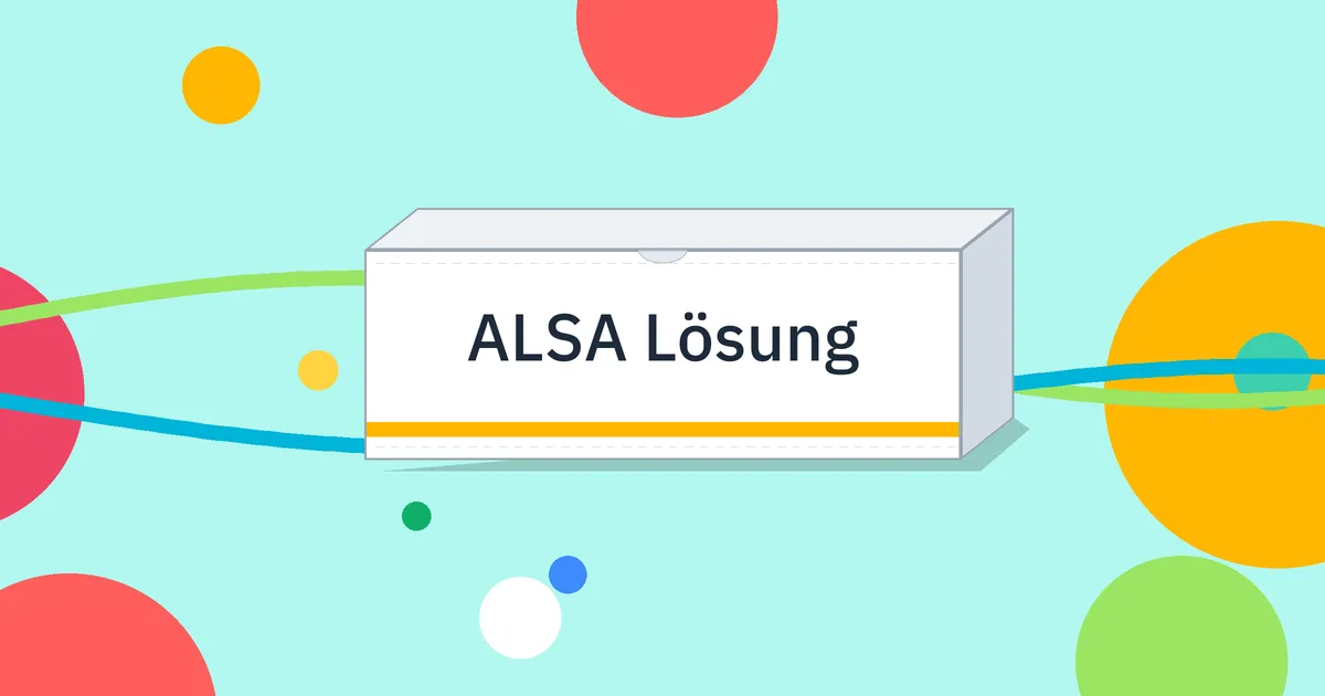 Symbolbild: Packung mit der Aufschrift ALSA Lösung (PZN 04958585) – Verfügbarkeit und Bezug in Apotheken in Frankfurt am Main