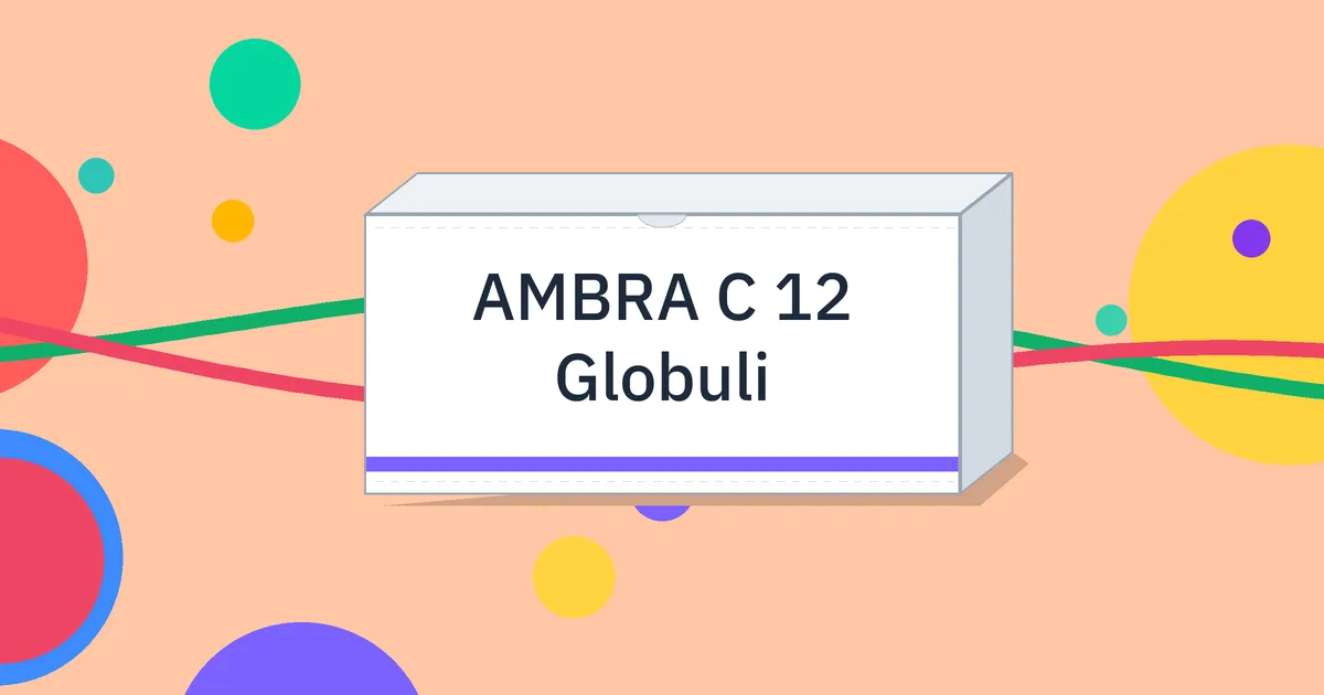 Symbolbild: Packung mit der Aufschrift AMBRA C 12 Globuli (PZN 00000187) – Verfügbarkeit und Bezug in Apotheken in Frankfurt am Main