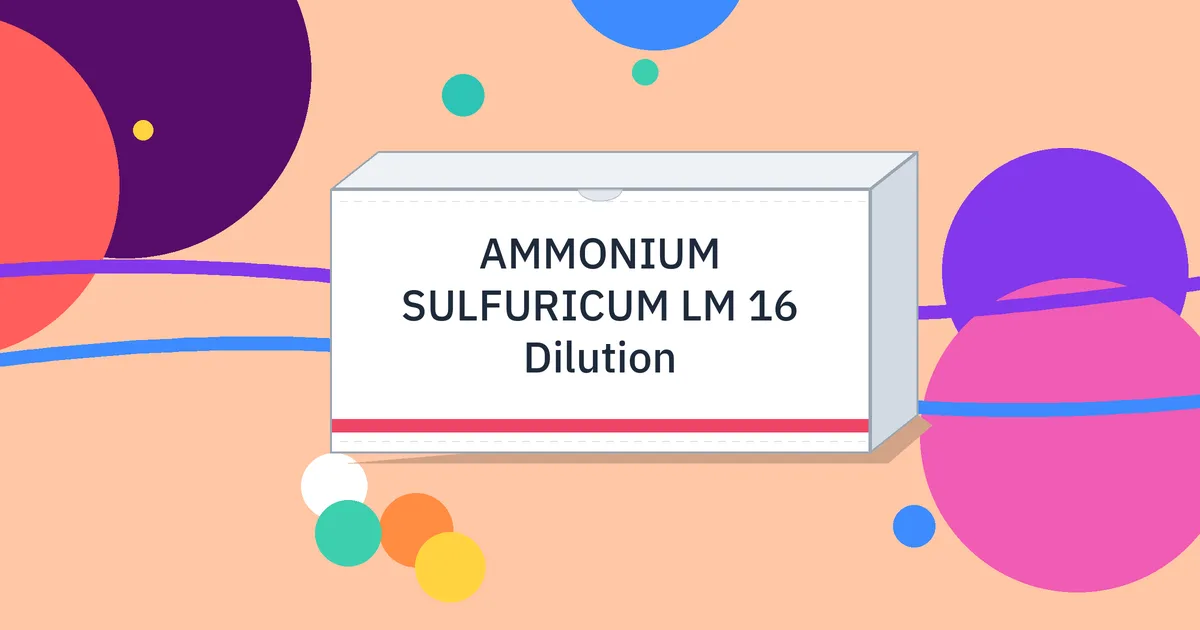 Symbolbild: Packung mit der Aufschrift AMMONIUM SULFURICUM LM 16 Dilution (PZN 13323242) – Verfügbarkeit und Bezug in Apotheken in Frankfurt am Main