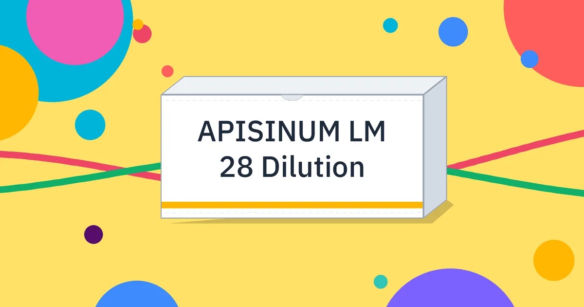 Symbolbild: Packung mit der Aufschrift APISINUM LM 28 Dilution (PZN 12456952) – Verfügbarkeit und Bezug in Apotheken in Frankfurt am Main