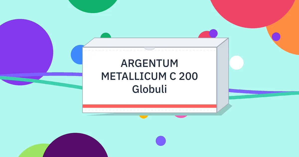 Symbolbild: Packung mit der Aufschrift ARGENTUM METALLICUM C 200 Globuli (PZN 04204478) – Verfügbarkeit und Bezug in Apotheken in Frankfurt am Main