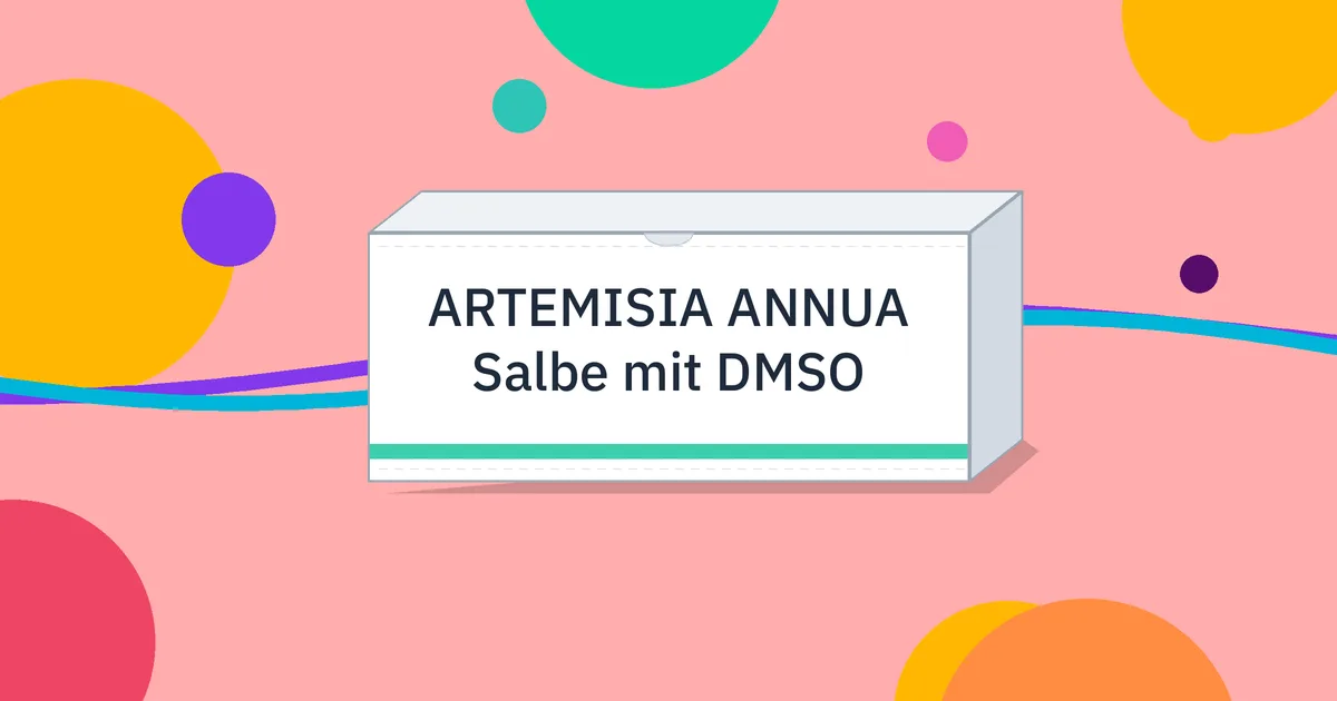 Symbolbild: Packung mit der Aufschrift ARTEMISIA ANNUA Salbe mit DMSO (PZN 16242165) – Verfügbarkeit und Bezug in Apotheken in Frankfurt am Main