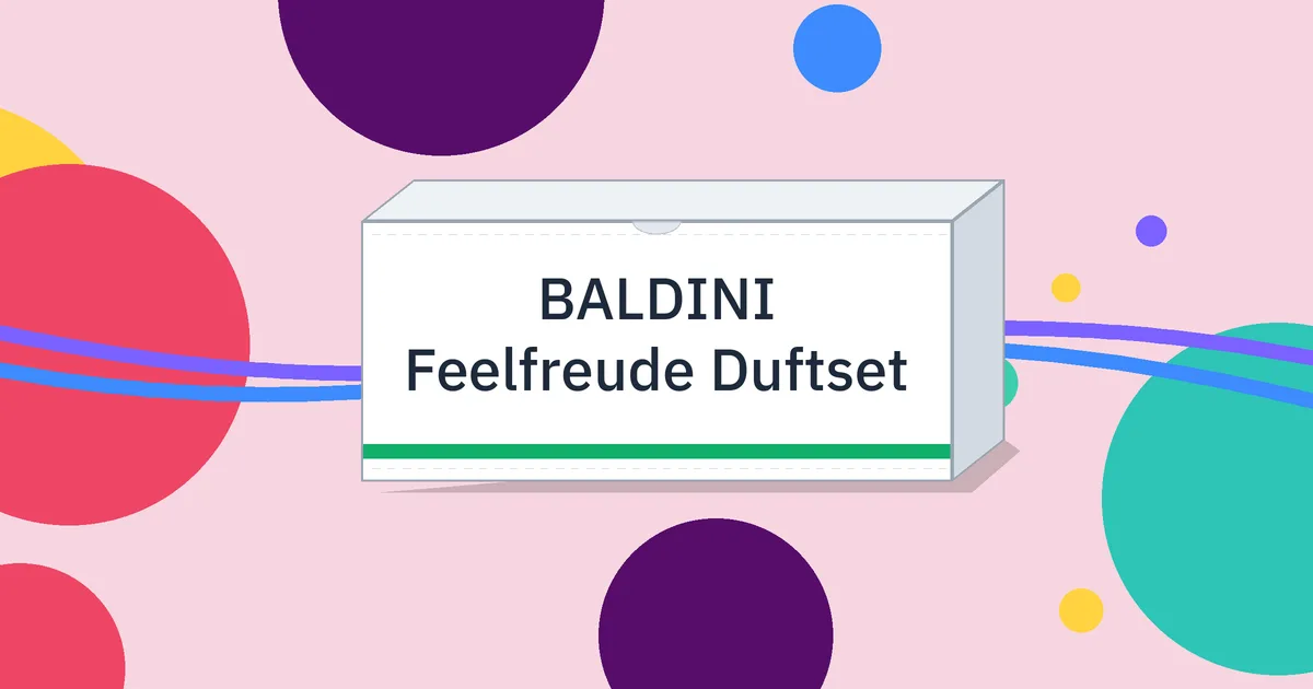 Symbolbild: Packung mit der Aufschrift BALDINI Feelfreude Duftset (PZN 15581215) – Verfügbarkeit und Bezug in Apotheken in Frankfurt am Main