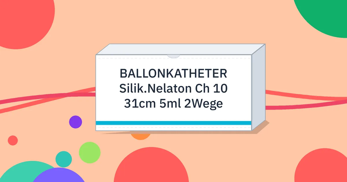 Symbolbild: Packung mit der Aufschrift BALLONKATHETER Silik.Nelaton Ch 10 31cm 5ml 2Wege (PZN 15428270) – Verfügbarkeit und Bezug in Apotheken in Frankfurt am Main
