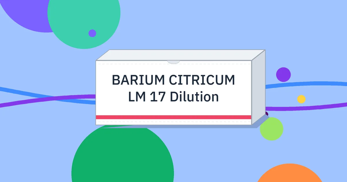 Symbolbild: Packung mit der Aufschrift BARIUM CITRICUM LM 17 Dilution (PZN 12789458) – Verfügbarkeit und Bezug in Apotheken in Frankfurt am Main