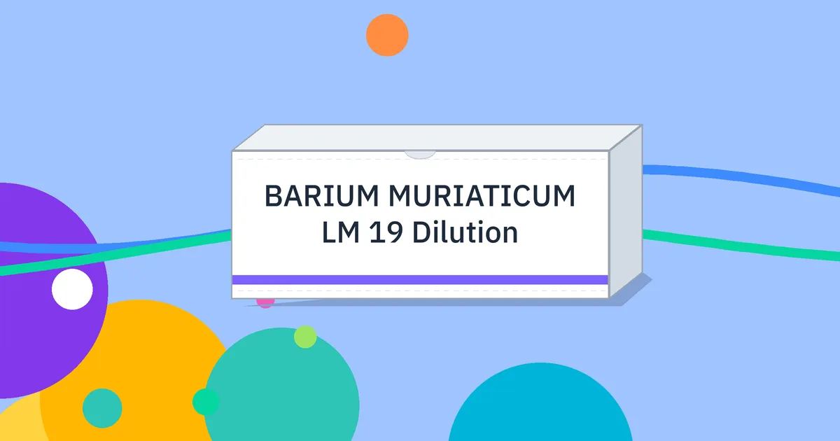 Symbolbild: Packung mit der Aufschrift BARIUM MURIATICUM LM 19 Dilution (PZN 12790378) – Verfügbarkeit und Bezug in Apotheken in Frankfurt am Main