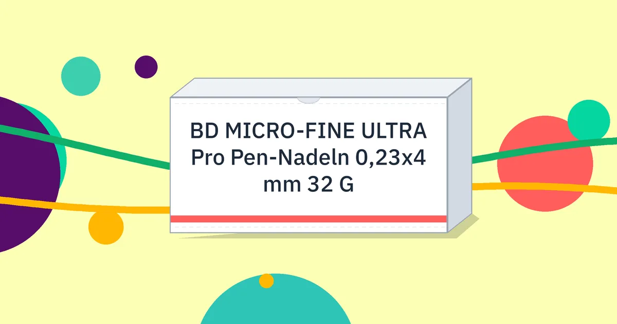 Symbolbild: Packung mit der Aufschrift BD MICRO-FINE ULTRA Pro Pen-Nadeln 0,23x4 mm 32 G (PZN 16038594) – Verfügbarkeit und Bezug in Apotheken in Frankfurt am Main