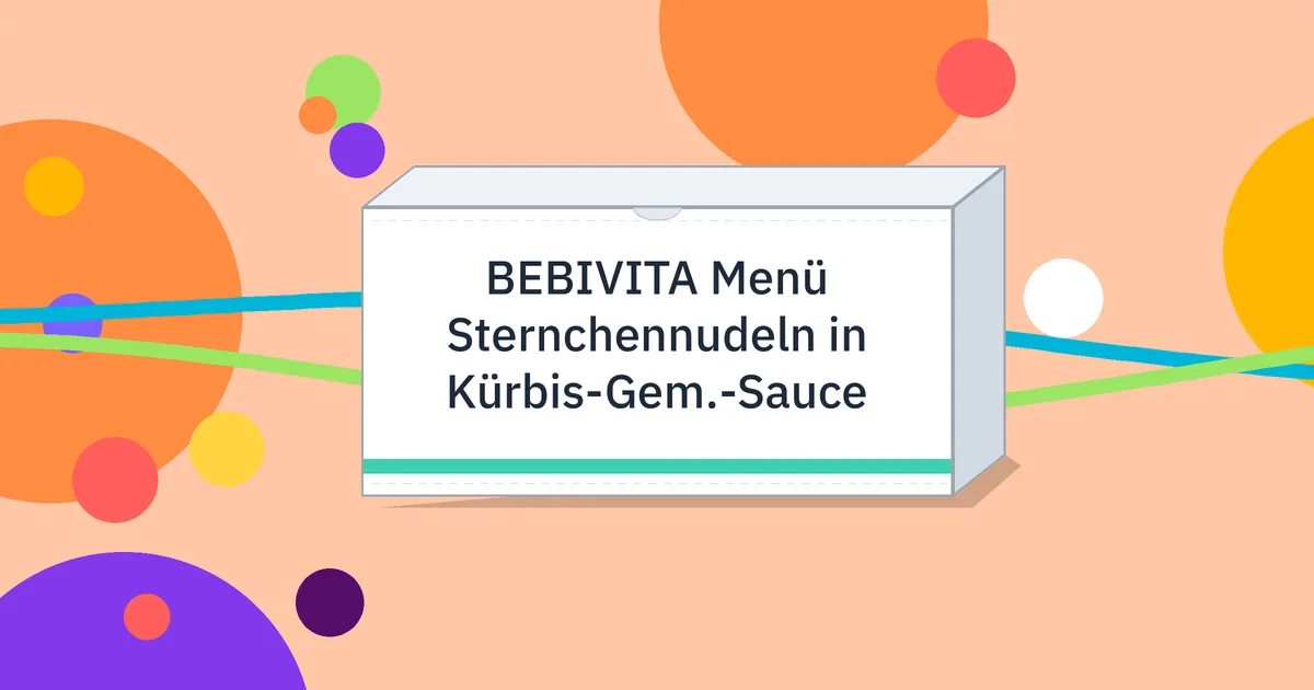 Symbolbild: Packung mit der Aufschrift BEBIVITA Menü Sternchennudeln in Kürbis-Gem.-Sauce (PZN 16936169) – Verfügbarkeit und Bezug in Apotheken in Frankfurt am Main
