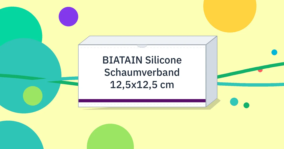 Symbolbild: Packung mit der Aufschrift BIATAIN Silicone Schaumverband 12,5x12,5 cm (PZN 15783114) – Verfügbarkeit und Bezug in Apotheken in Frankfurt am Main