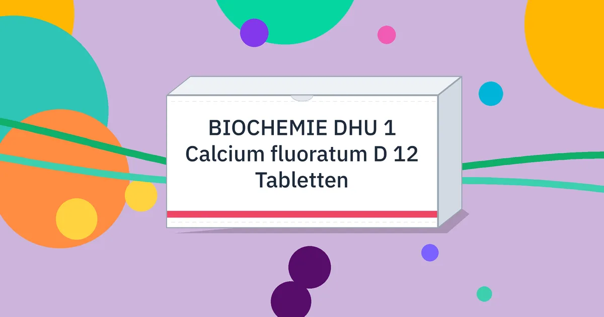 Symbolbild: Packung mit der Aufschrift BIOCHEMIE DHU 1 Calcium fluoratum D 12 Tabletten (PZN 00273809) – Verfügbarkeit und Bezug in Apotheken in Frankfurt am Main