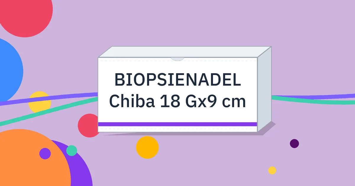 Symbolbild: Packung mit der Aufschrift BIOPSIENADEL Chiba 18 Gx9 cm (PZN 06771477) – Verfügbarkeit und Bezug in Apotheken in Frankfurt am Main