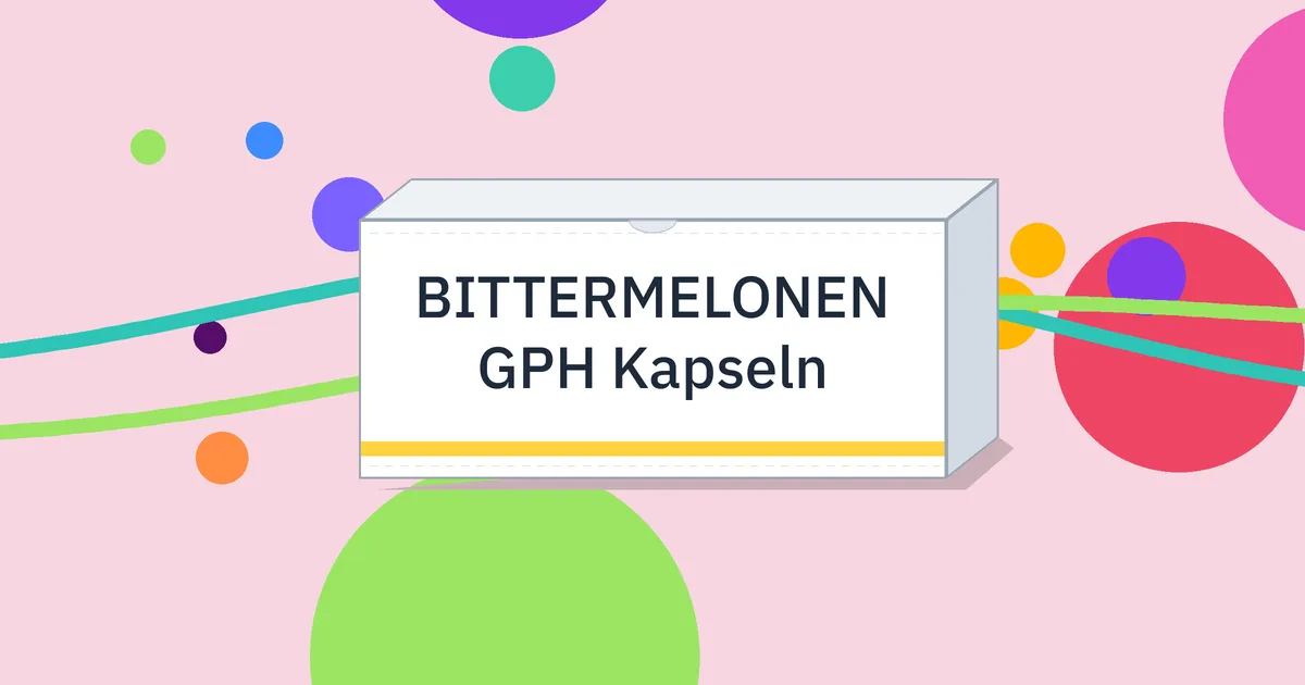 Symbolbild: Packung mit der Aufschrift BITTERMELONEN GPH Kapseln (PZN 07605829) – Verfügbarkeit und Bezug in Apotheken in Frankfurt am Main