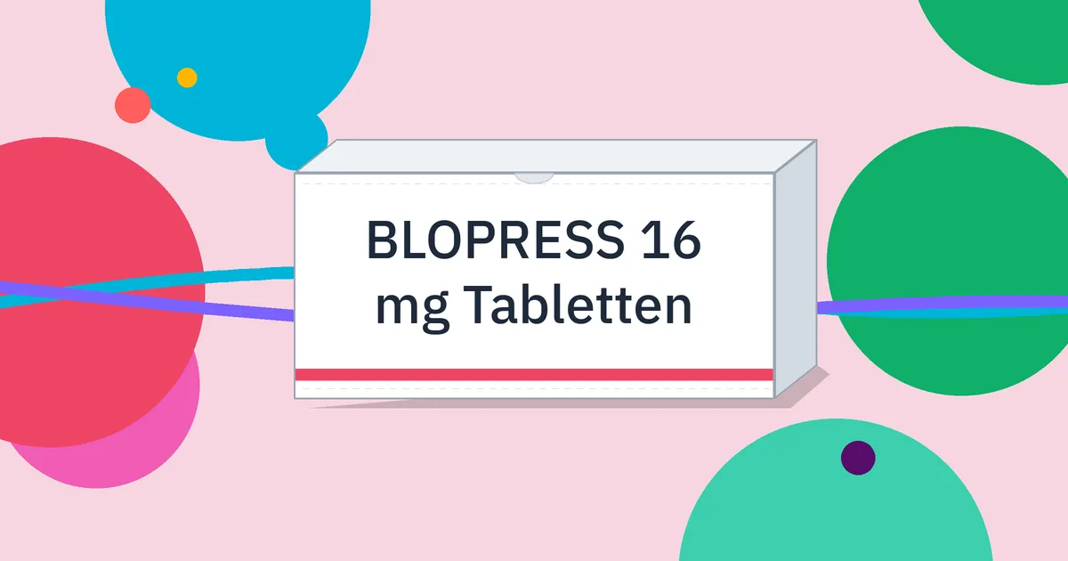 Symbolbild: Packung mit der Aufschrift BLOPRESS 16 mg Tabletten (PZN 08625171) – Verfügbarkeit und Bezug in Apotheken in Frankfurt am Main
