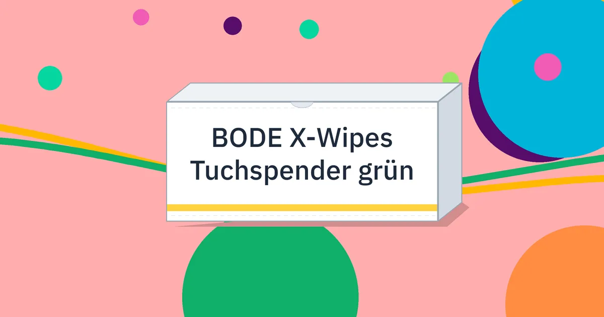 Symbolbild: Packung mit der Aufschrift BODE X-Wipes Tuchspender grün (PZN 14442003) – Verfügbarkeit und Bezug in Apotheken in Frankfurt am Main