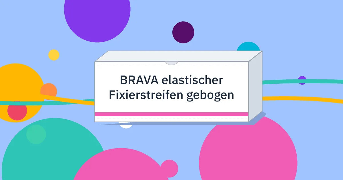 Symbolbild: Packung mit der Aufschrift BRAVA elastischer Fixierstreifen gebogen (PZN 15566888) – Verfügbarkeit und Bezug in Apotheken in Frankfurt am Main