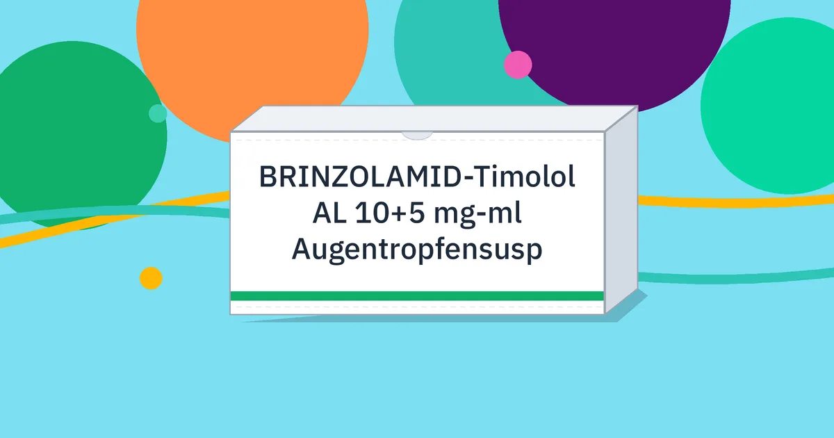 Symbolbild: Packung mit der Aufschrift BRINZOLAMID-Timolol AL 10+5 mg-ml Augentropfensusp (PZN 15258572) – Verfügbarkeit und Bezug in Apotheken in Frankfurt am Main
