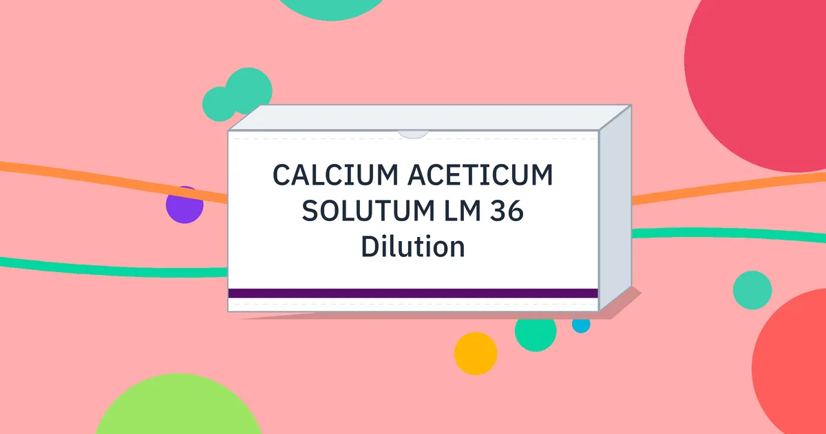 Symbolbild: Packung mit der Aufschrift CALCIUM ACETICUM SOLUTUM LM 36 Dilution (PZN 13406956) – Verfügbarkeit und Bezug in Apotheken in Frankfurt am Main