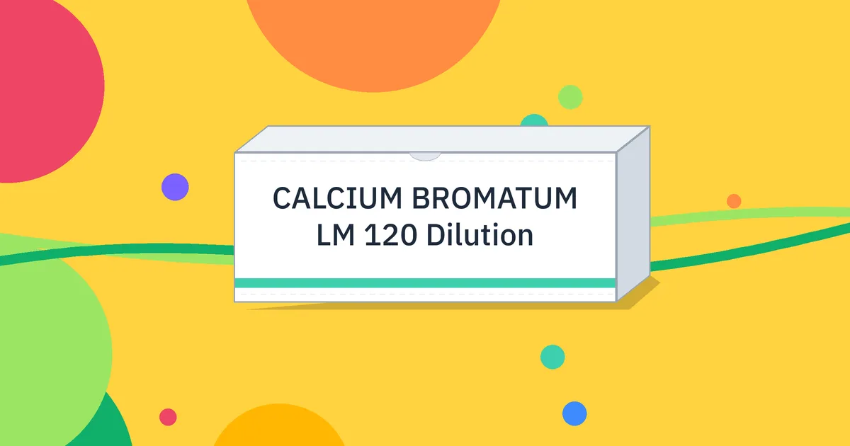 Symbolbild: Packung mit der Aufschrift CALCIUM BROMATUM LM 120 Dilution (PZN 13408180) – Verfügbarkeit und Bezug in Apotheken in Frankfurt am Main