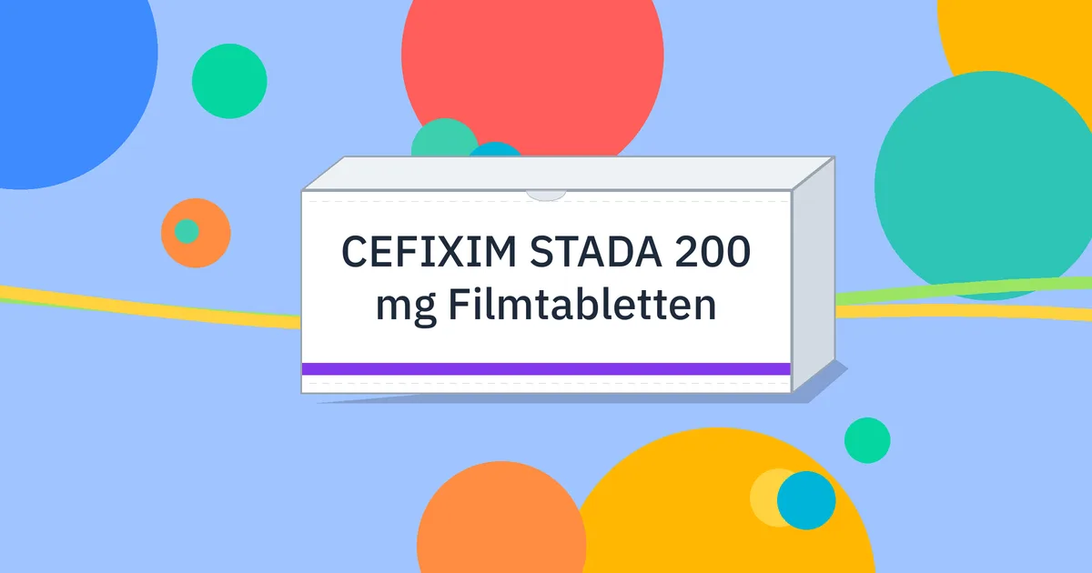 Symbolbild: Packung mit der Aufschrift CEFIXIM STADA 200 mg Filmtabletten (PZN 05124095) – Verfügbarkeit und Bezug in Apotheken in Frankfurt am Main