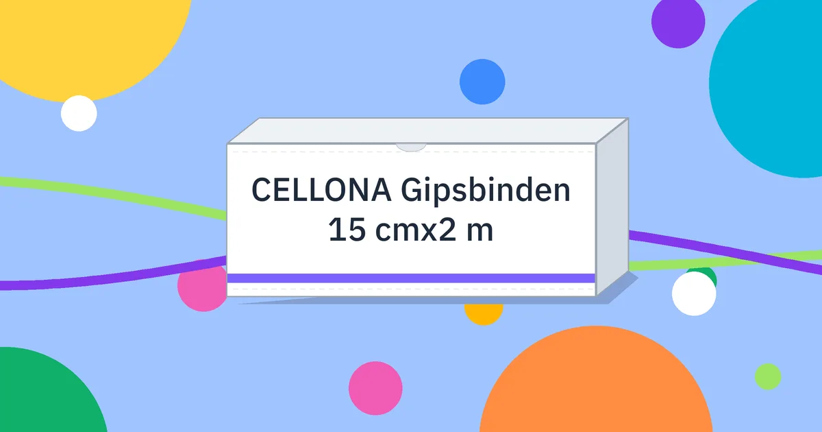 Symbolbild: Packung mit der Aufschrift CELLONA Gipsbinden 15 cmx2 m (PZN 00191632) – Verfügbarkeit und Bezug in Apotheken in Frankfurt am Main