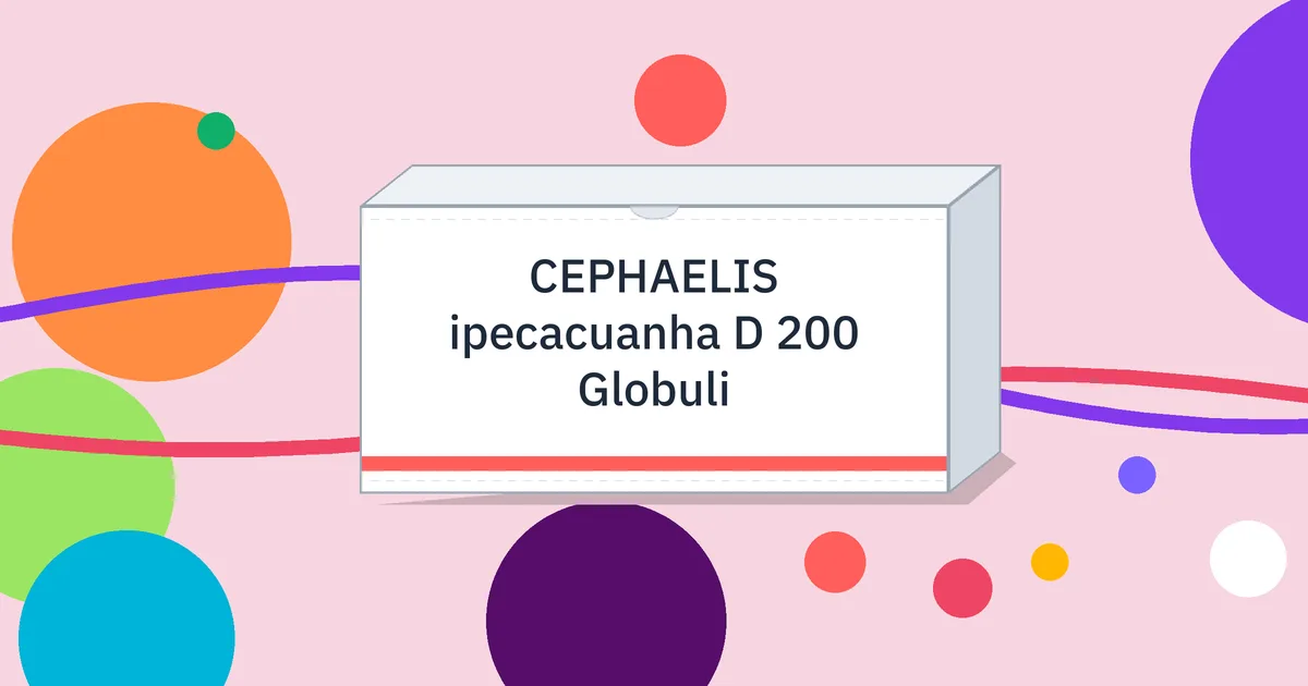Symbolbild: Packung mit der Aufschrift CEPHAELIS ipecacuanha D 200 Globuli (PZN 14311962) – Verfügbarkeit und Bezug in Apotheken in Frankfurt am Main