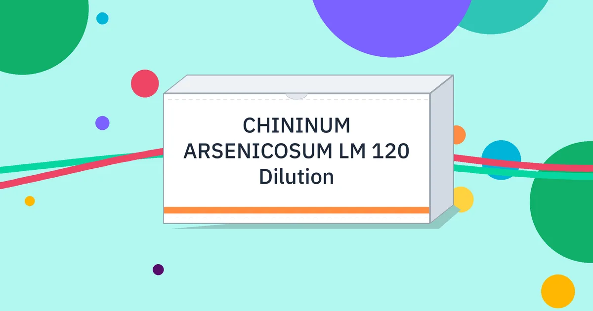 Symbolbild: Packung mit der Aufschrift CHININUM ARSENICOSUM LM 120 Dilution (PZN 12814995) – Verfügbarkeit und Bezug in Apotheken in Frankfurt am Main
